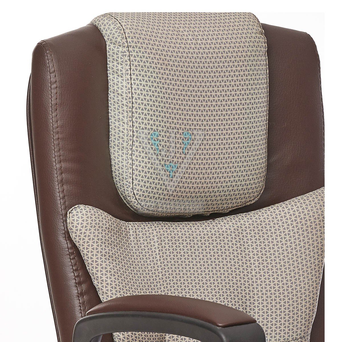 Mid Back Leatherette With Fabric Office Chair Brown Color