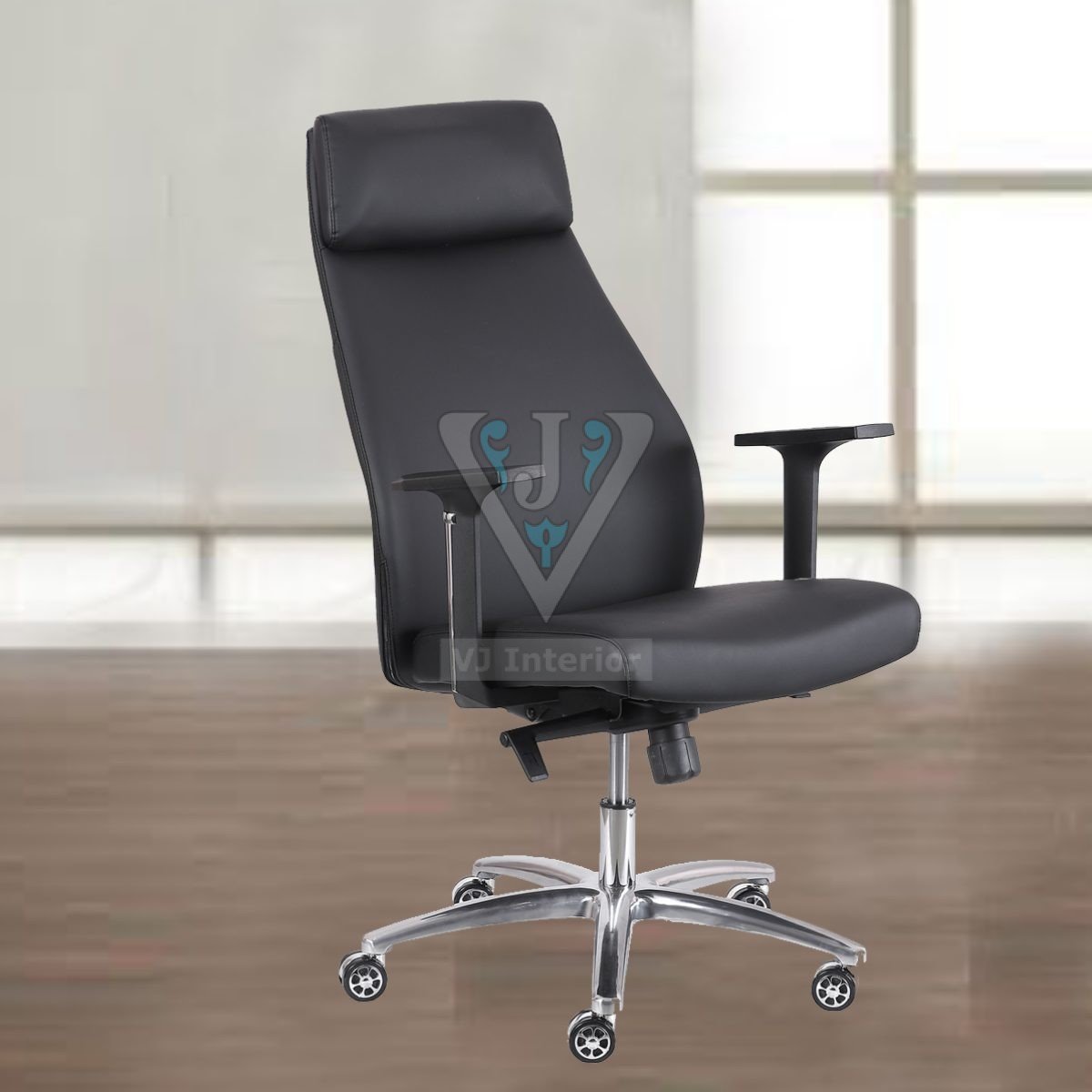 High Back Black Leatherette Office Chair